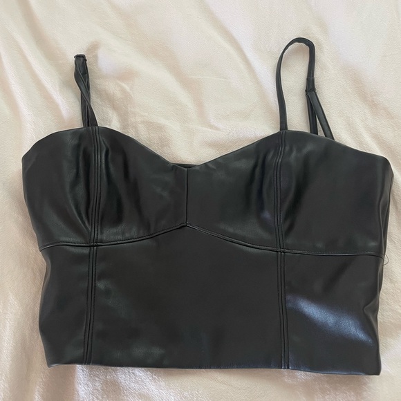 Zara | Tops | Zara Leather Tank | Poshmark